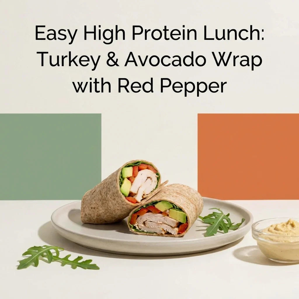 Easy High Protein Lunch: Turkey & Avocado Wrap with Red Pepper ...