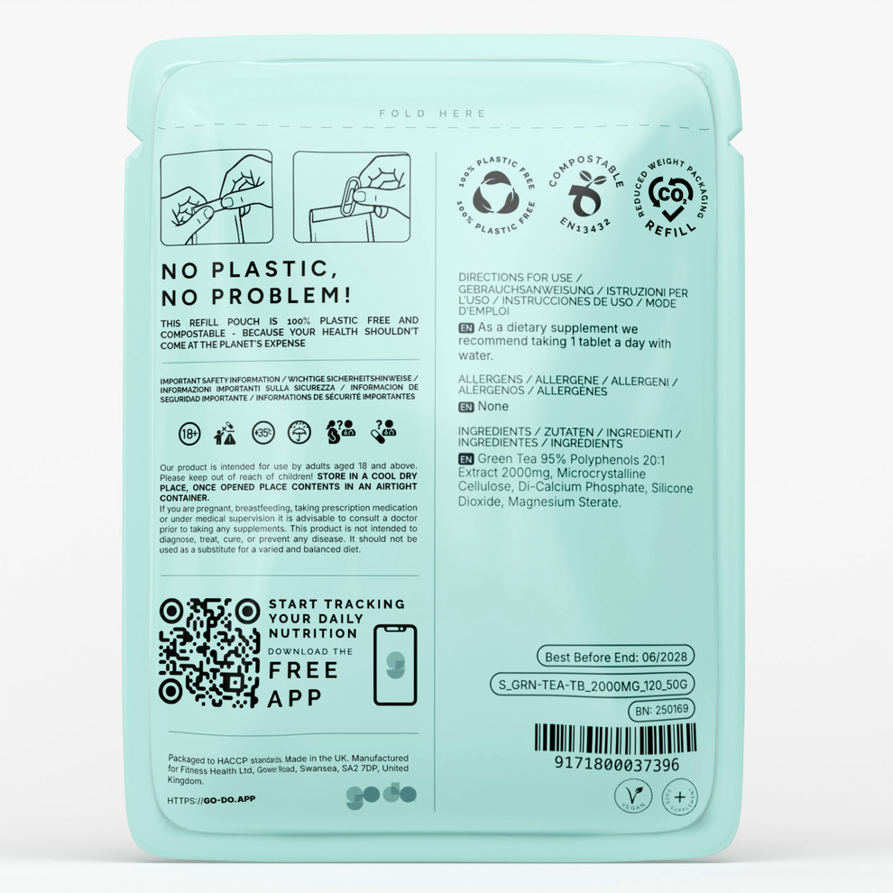 Green Tea Extract 2000mg Tablets - Antioxidant Support – Fitness Health